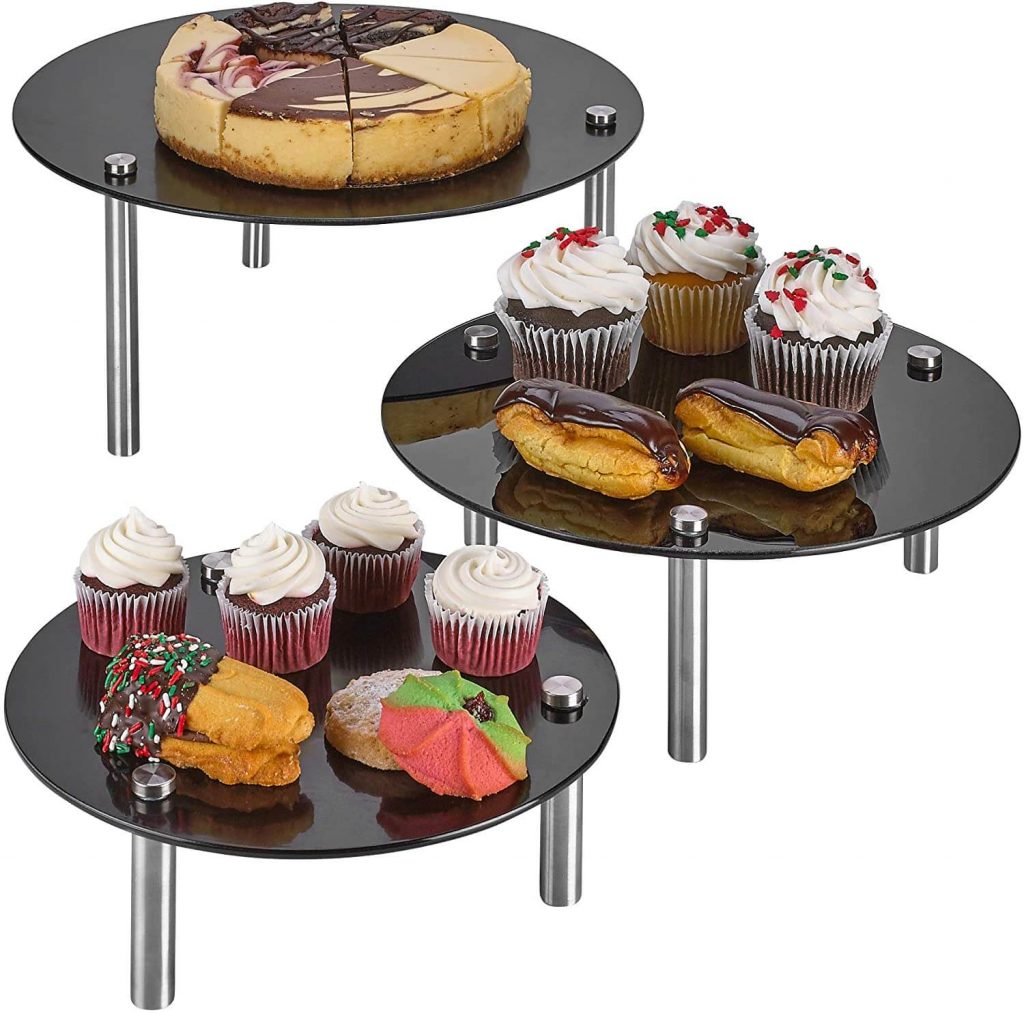 This N That Bermuda Party Rentals » 3 Tier Round Tempered Glass Display ...
