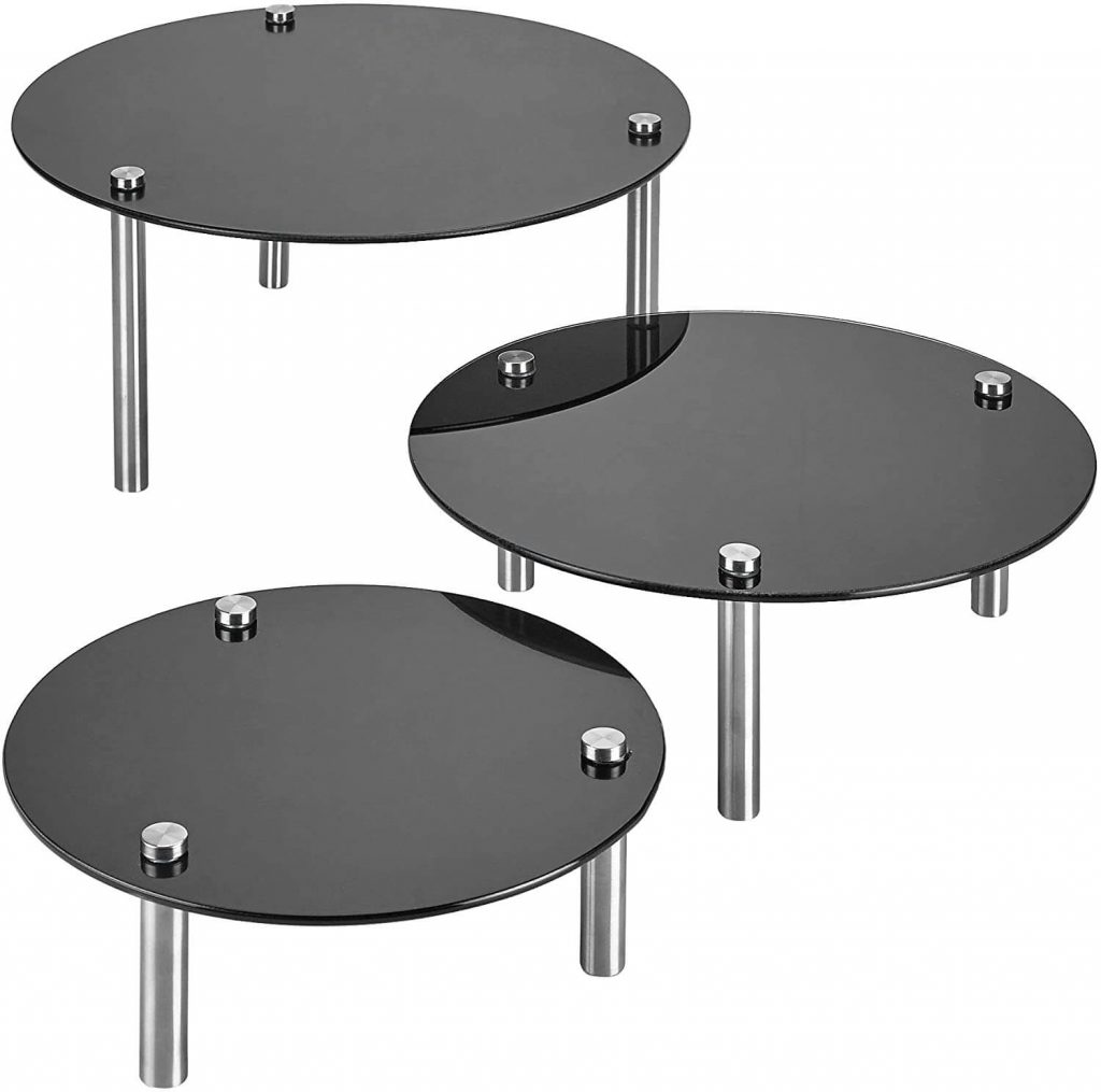 This N That Bermuda Party Rentals » 3 Tier Round Tempered Glass Display ...