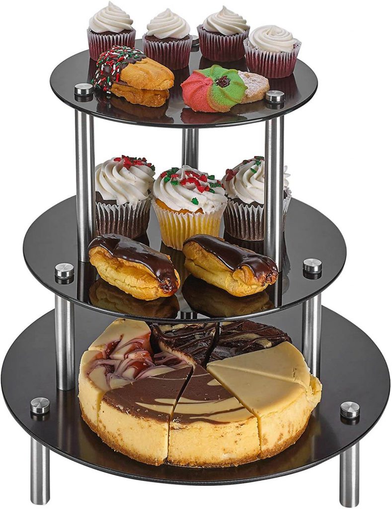 This N That Bermuda Party Rentals » 3 Tier Round Tempered Glass Display ...