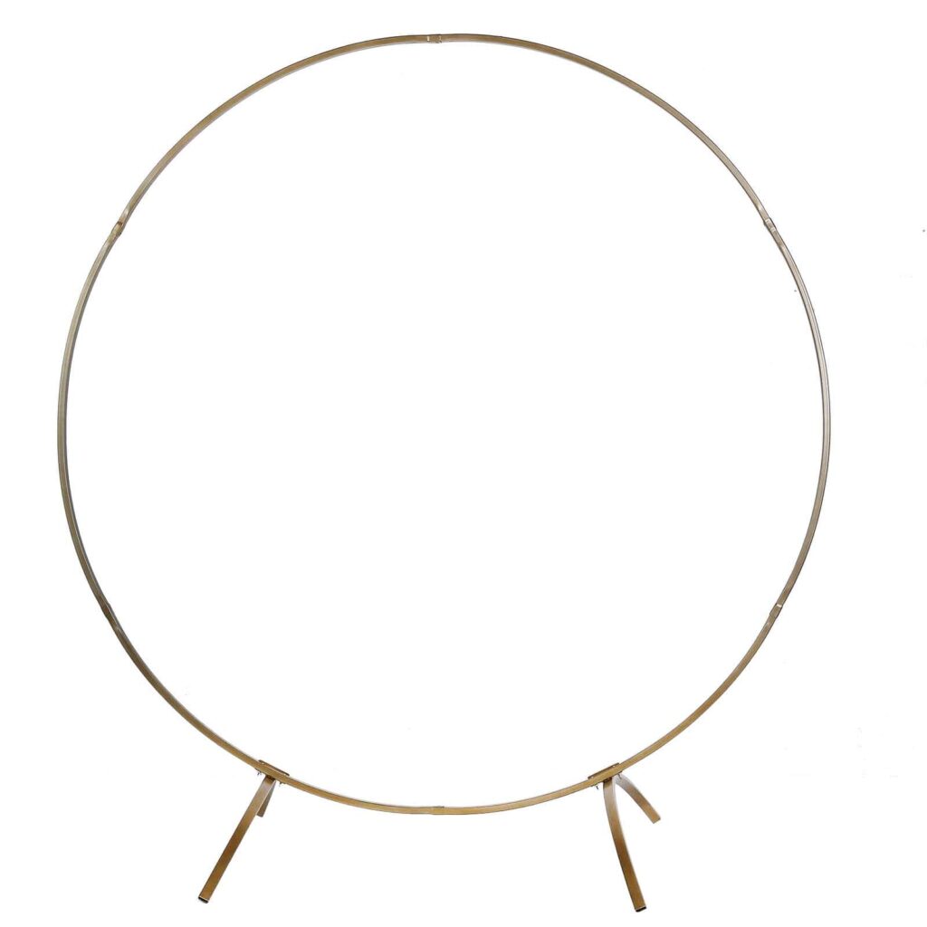 This N That Bermuda Party Rentals » Gold Circle Metal Backdrop Stand