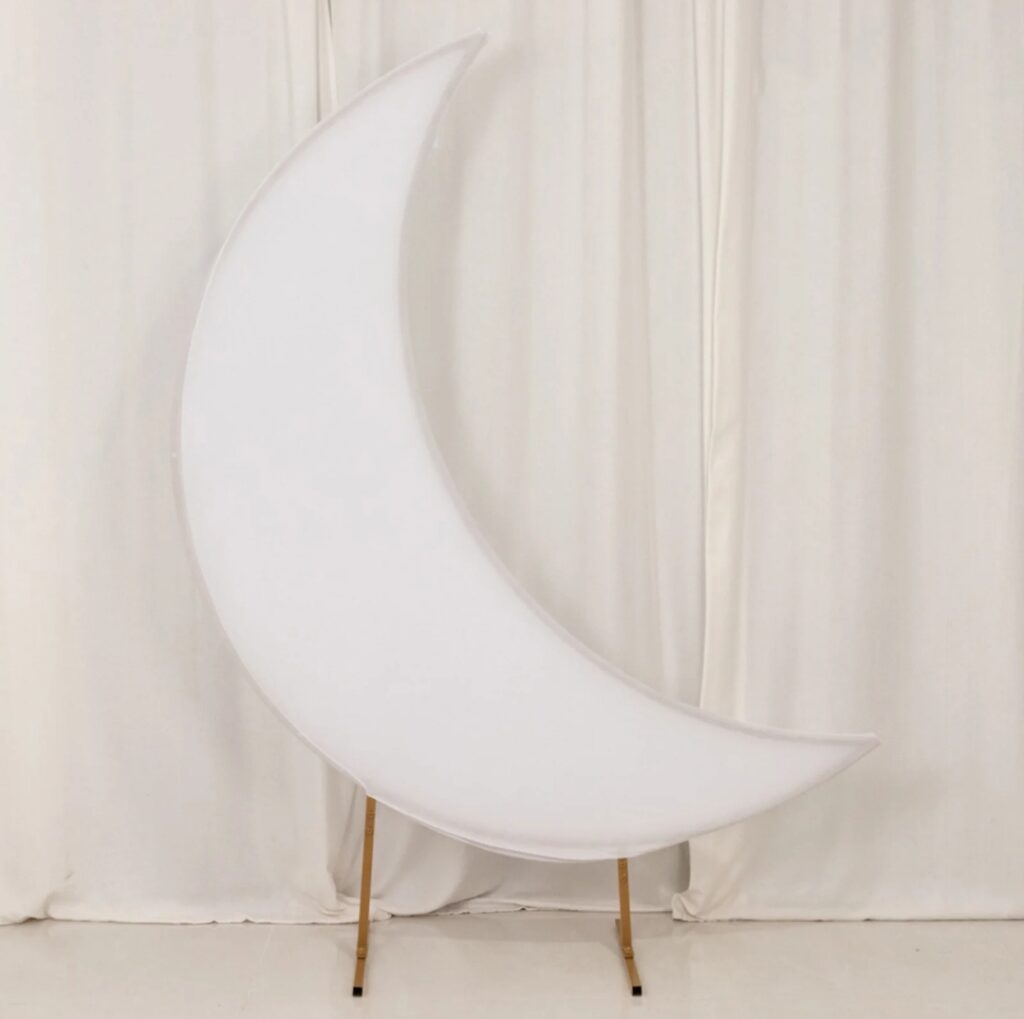This N That Bermuda Party Rentals » Gold Crescent Moon Backdrop Stand